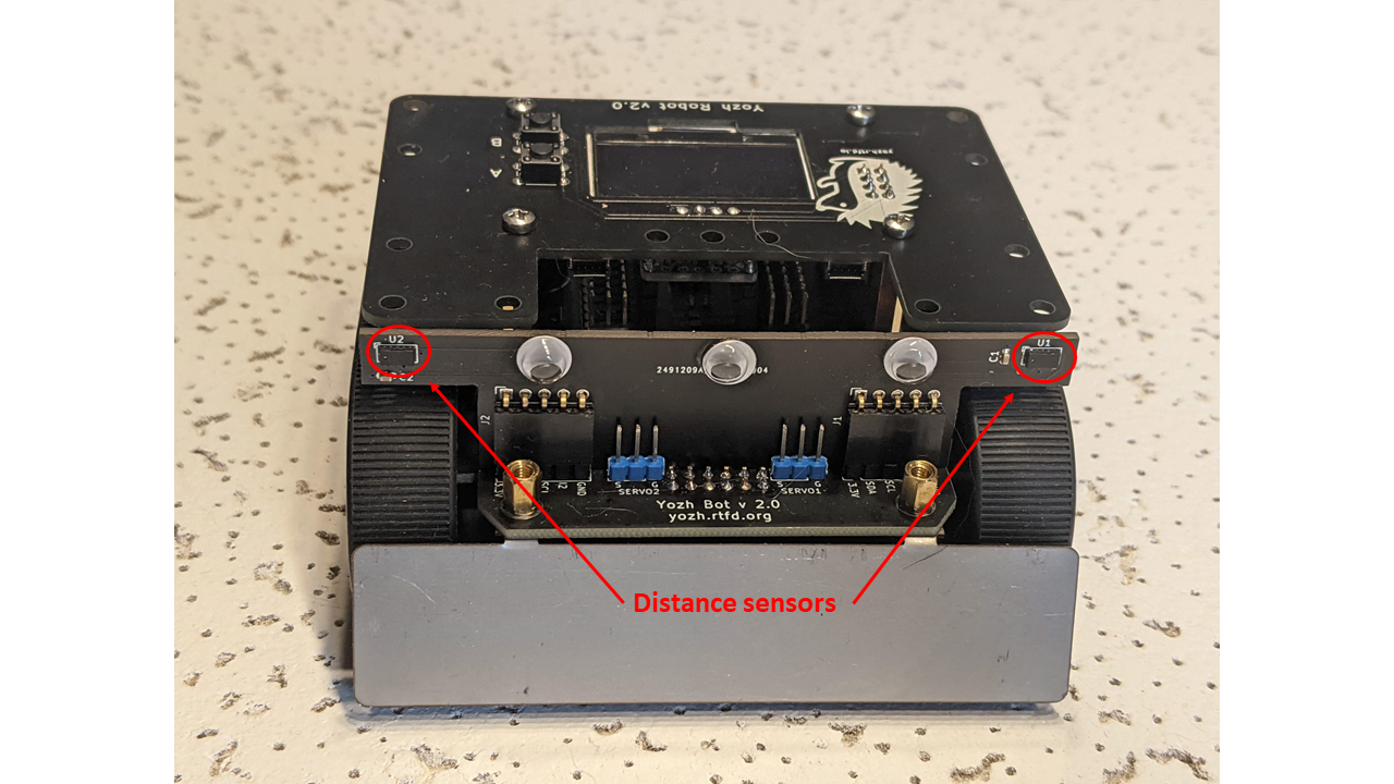 Distance and reflectance sensors — Yozh Robot documentation